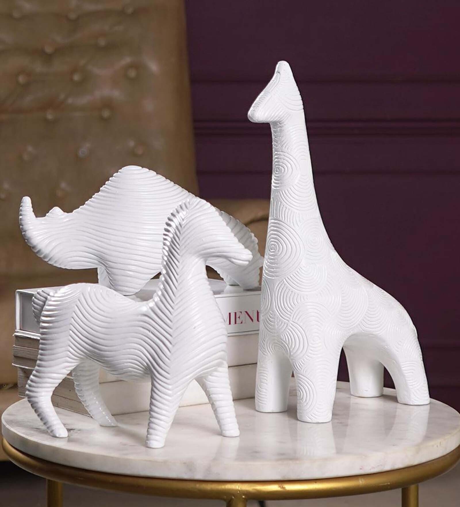 Buy Surreal Swirl Animals of The Jungle (Set of 3) Resin Animal ...