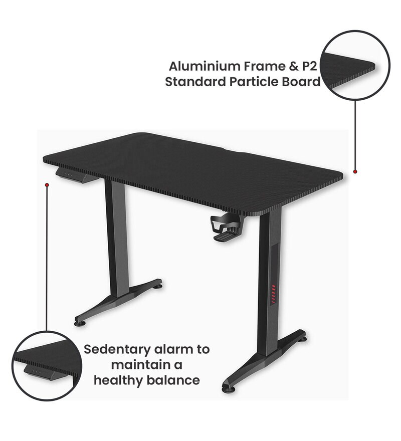 Buy Surface Writing Table in Black Finish Online - Contemporary Writing ...