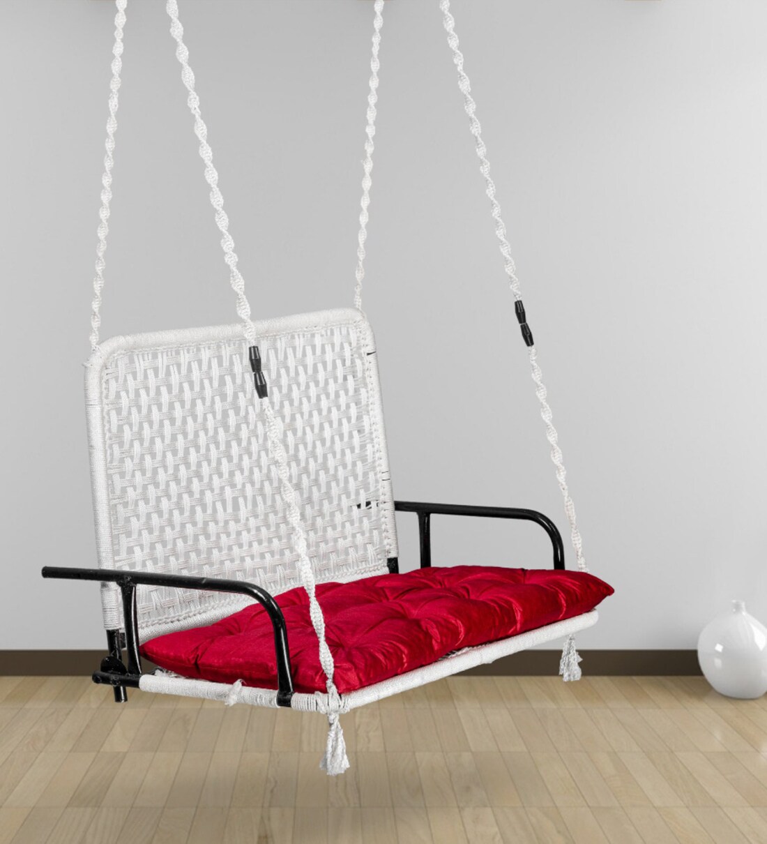Buy Fabric Swing in White & Red Colour at 4% OFF by Swingzy | Pepperfry