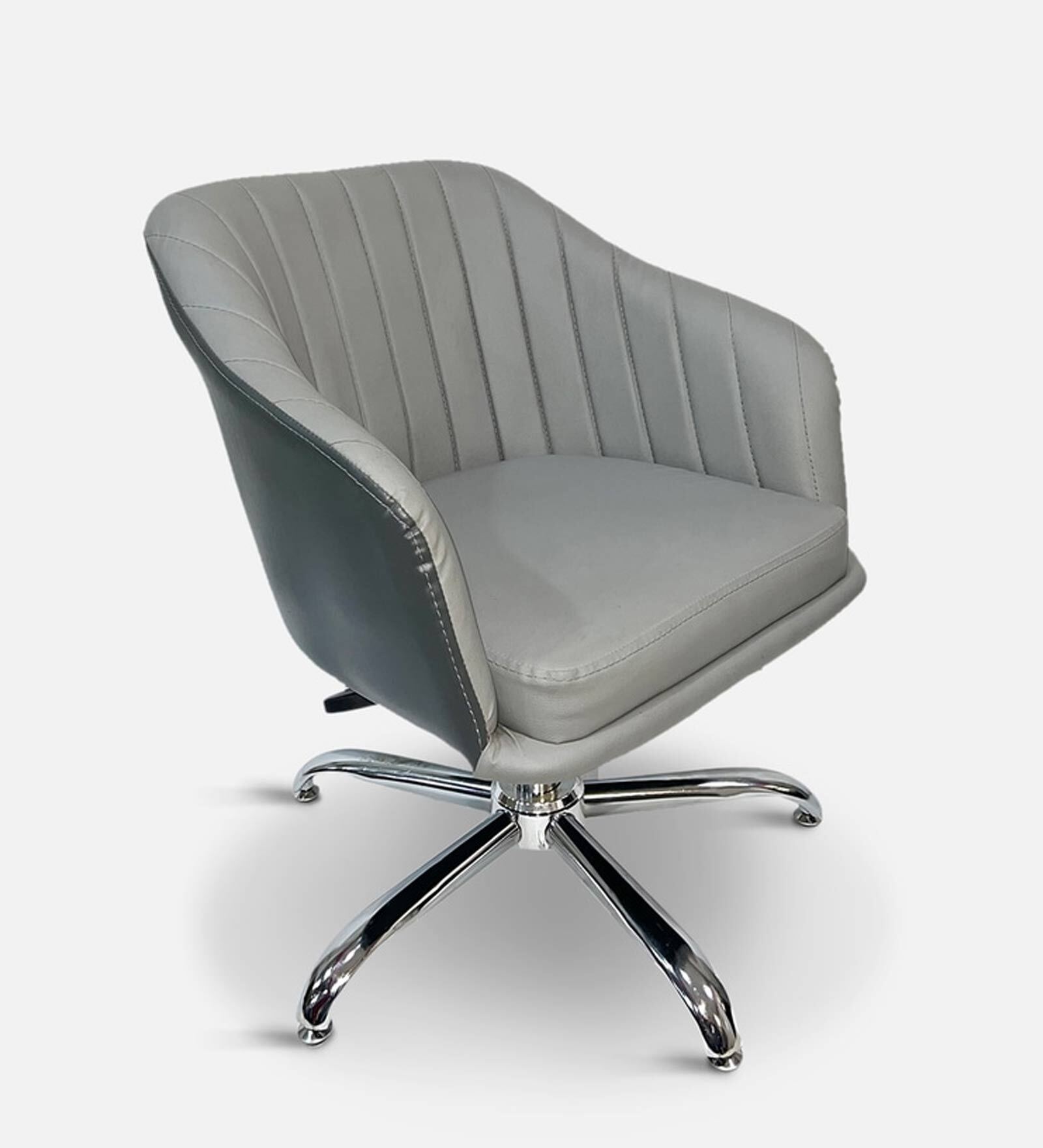Buy Swaan Leatherette Guest Chair In Grey Colour at 29% OFF by EFC ...