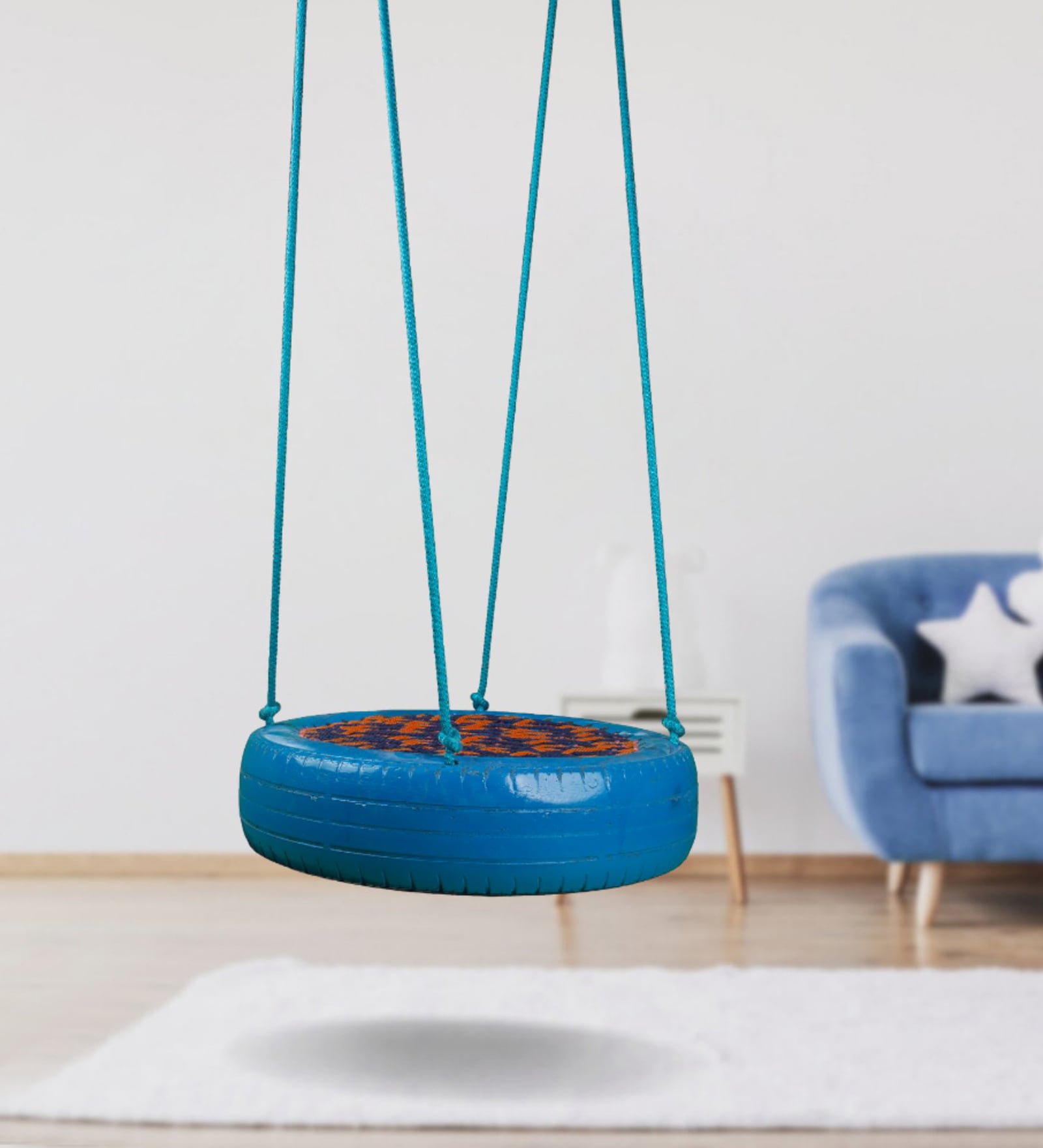 Buy Beawar Fabric Swing in Blue Colour at 2% OFF by Swingzy | Pepperfry
