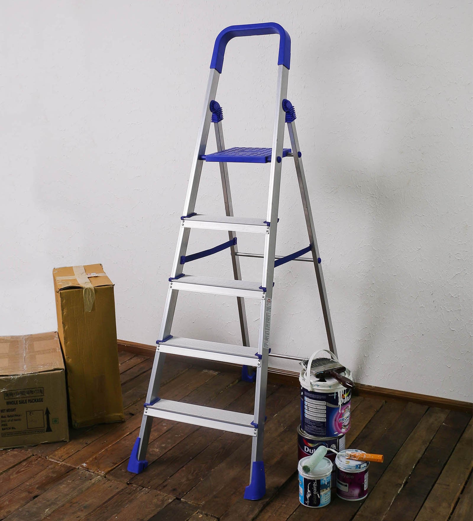 Buy JJ Sanitaryware Folding Aluminium Ladder L-48 5 Steps at 23% OFF by ...