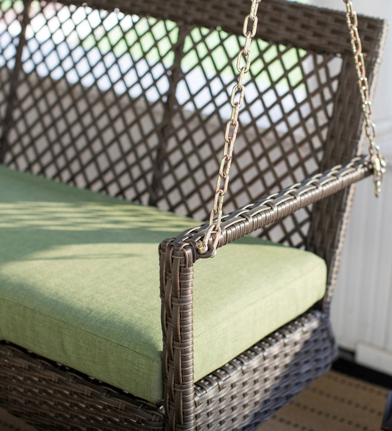 Buy Wicker Swing in Brown & Green Colour Online - Swings - Swings ...