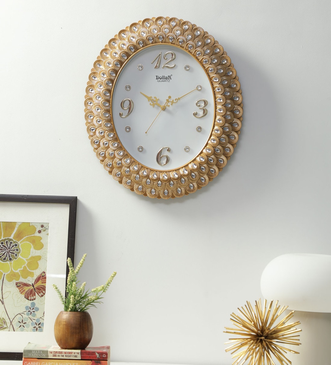Buy Gold Plastic Pearl Modern Wall Clock at 31% OFF by FunkyDecors ...