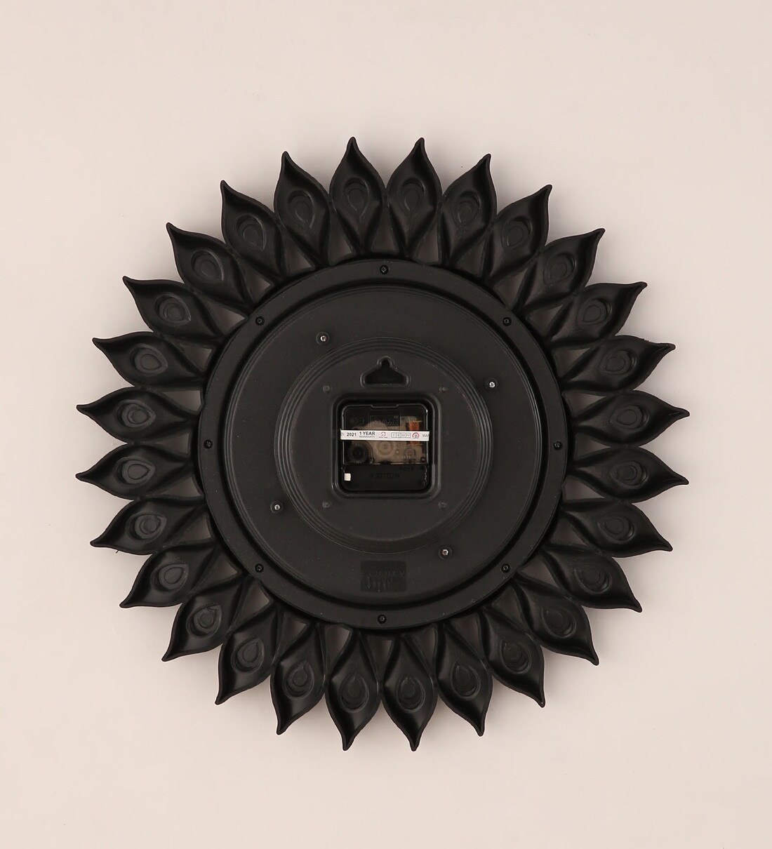 Buy Synthetic Sun Shaped Wall Clock In Brown By FunkyDecors Online ...
