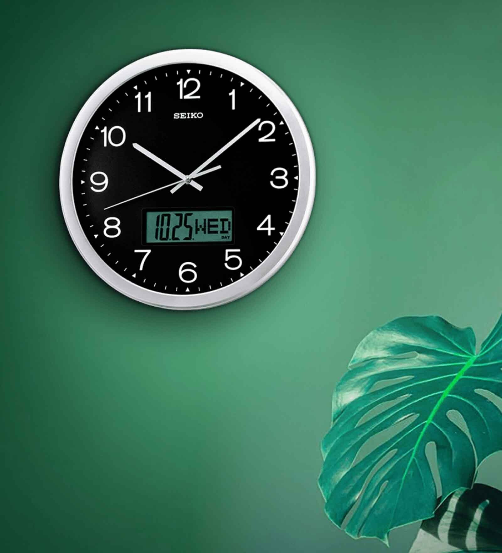Buy Synthetic Black Analog Wall Clock at 100% OFF by Seiko | Pepperfry