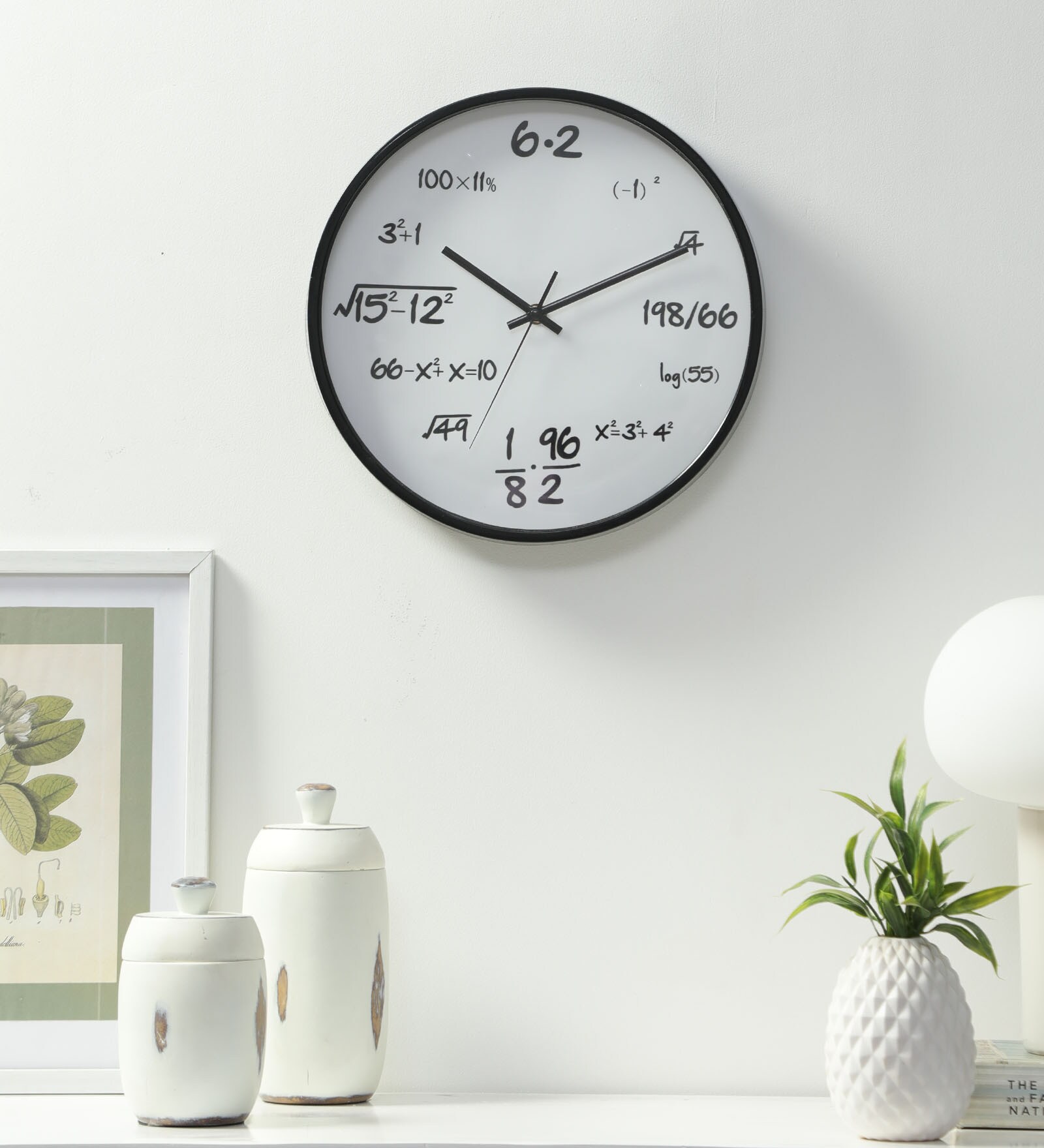 Buy White Plastic Mathematics Modern Wall Clock at 17% OFF by ...