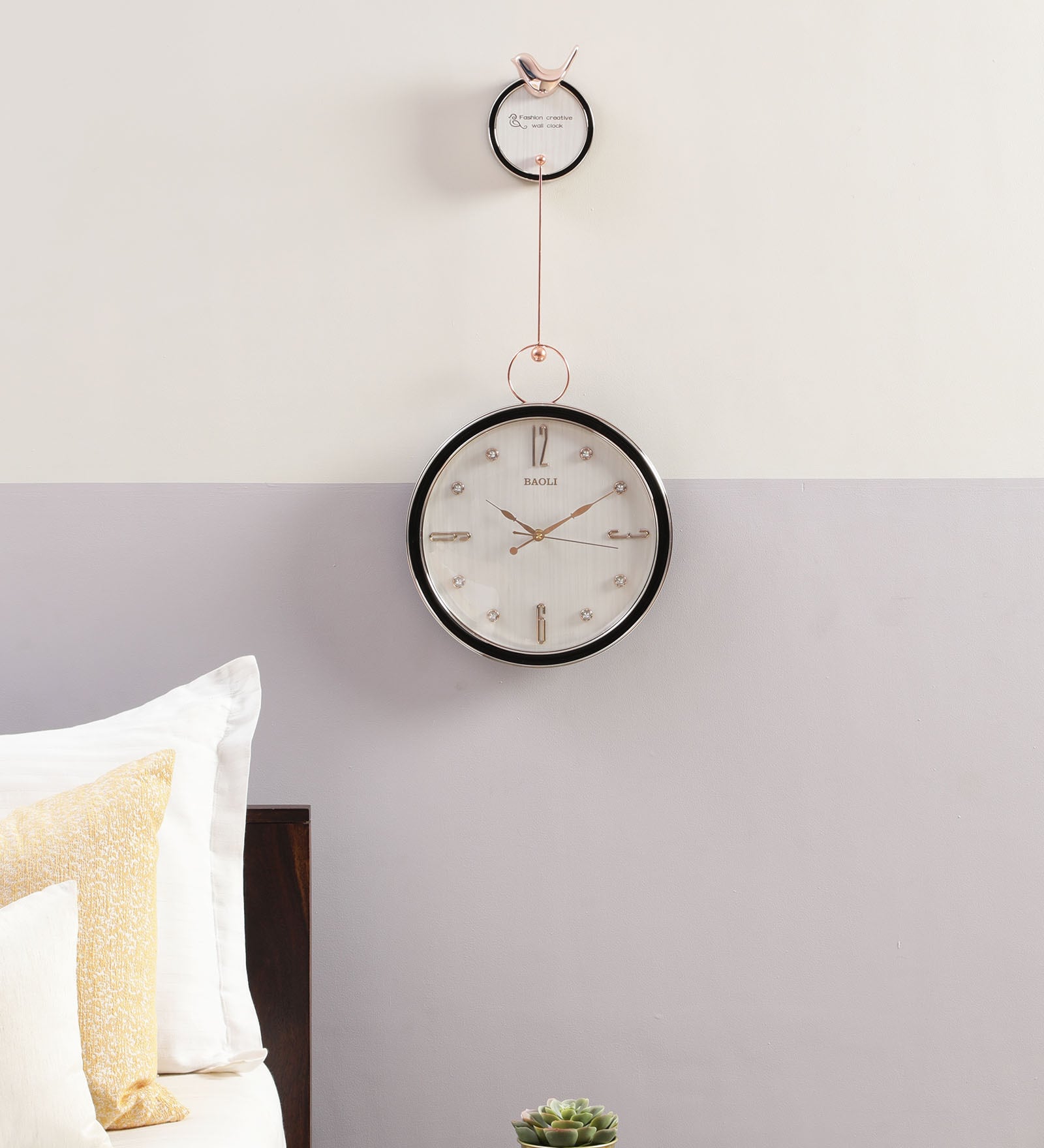 Buy Synthetic Sparrow Hanging Wall Clock In White at 41% OFF by ...