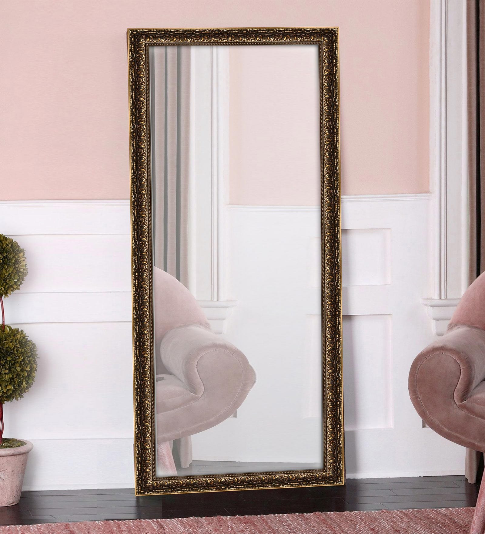 Buy Gold Engineered Wood Way Floor Mirror at 35% OFF by Elegant Arts ...