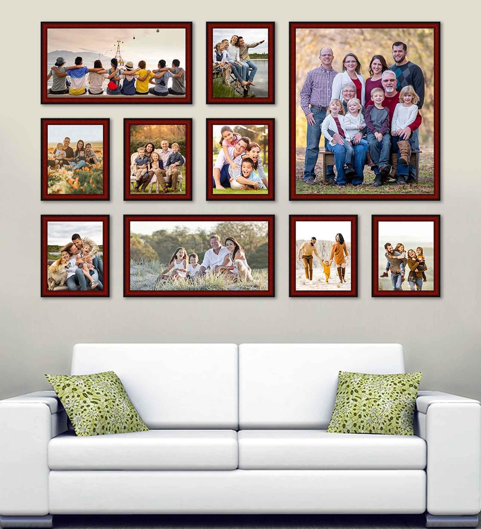 Buy Pink Synthetic Wood Eloise Set Of 10 Collage Photo Frames at 12% ...