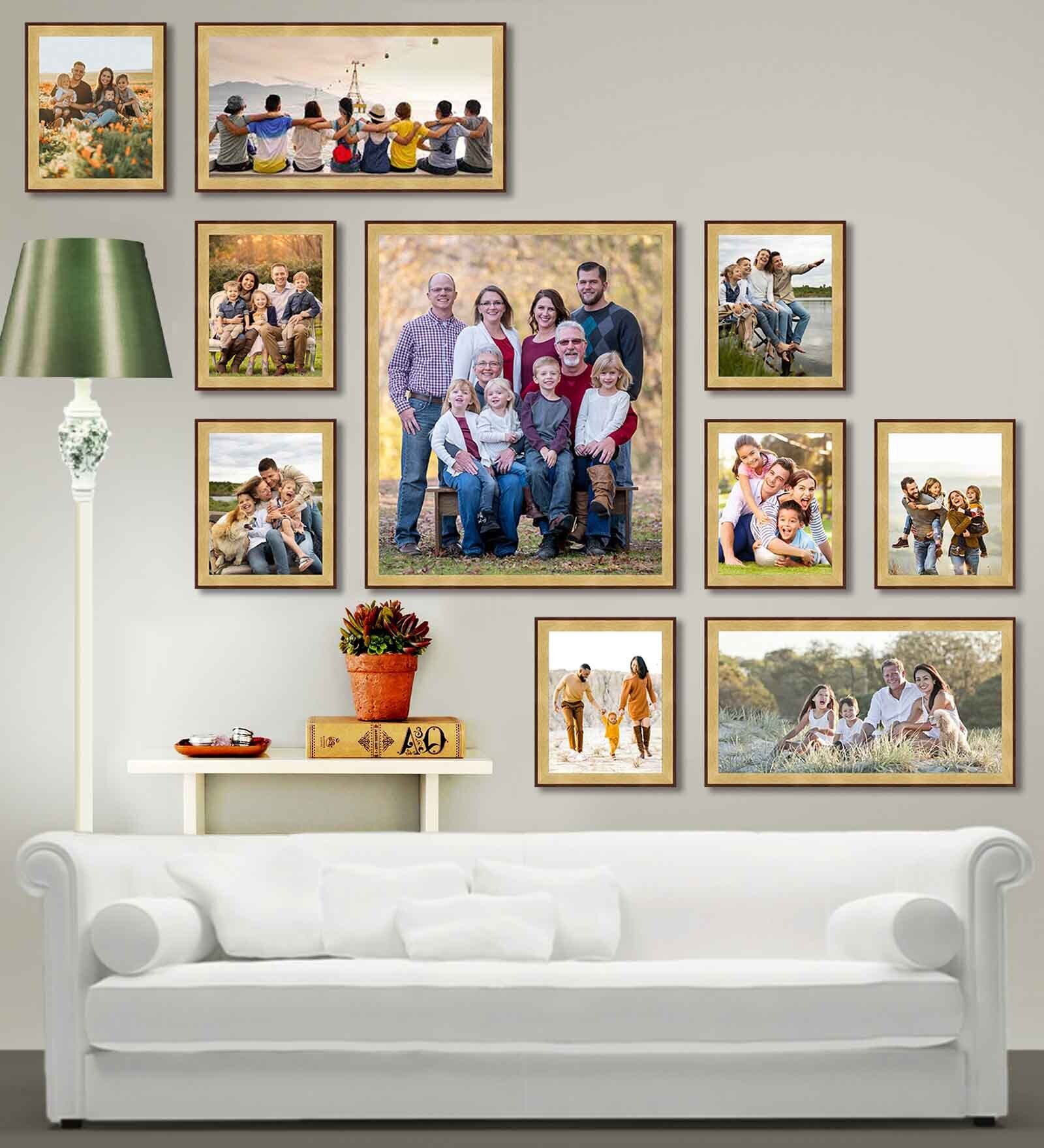 Buy Brown Synthetic Wood Nevaeh Set Of 10 Collage Photo Frames at 29% ...
