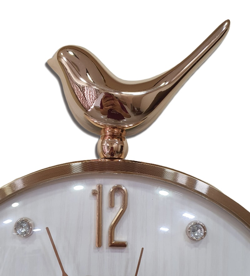 Buy Synthetic Rose Gold Pendulum Wall Clock By FunkyDecors Online ...