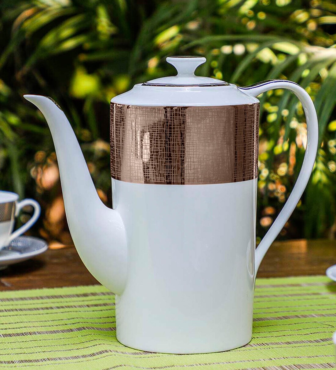 Buy Taamba 1.5 Ltrs White & Gold Bone China Tea Pot at 12% OFF by ...