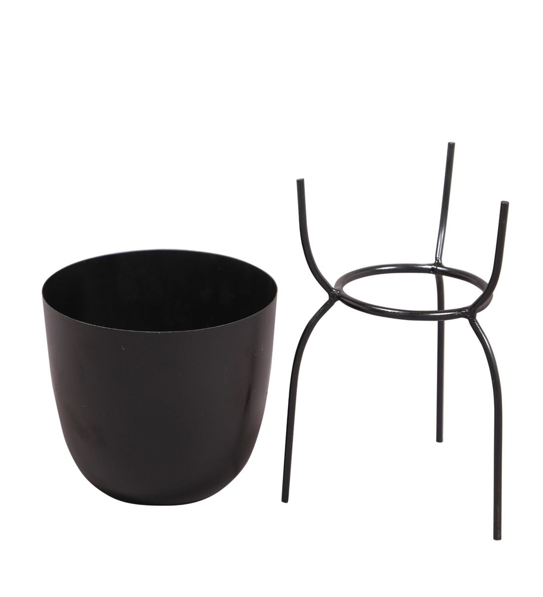 Buy Tall Black Iron Planter with Stand by Citilites Online - Big ...