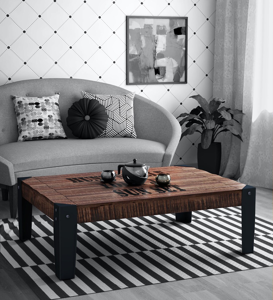 Buy Talon Solid Wood Coffee Table in Distress Finish at 1% OFF by ...