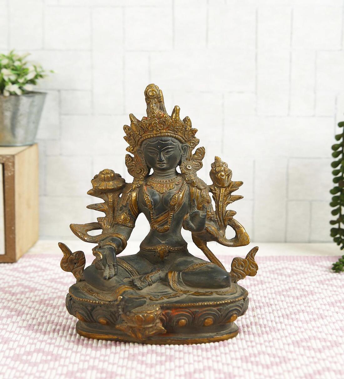 Buy Tara Black & Gold Brass Idol at 11% OFF by Imli street | Pepperfry