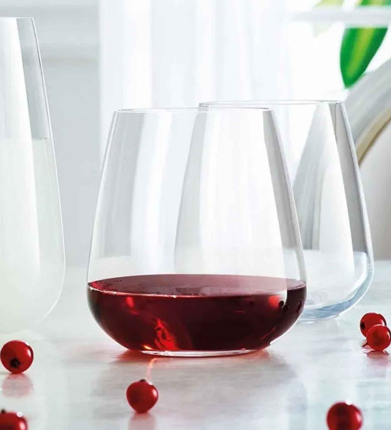 Buy Luigi Bormioli Transparent 450Ml Glass (Set Of 4) Double Old ...