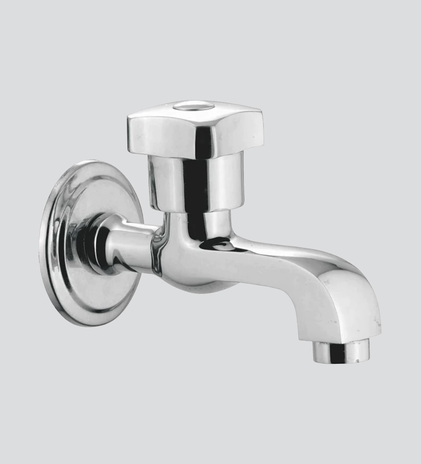 Buy Brass Bib Cock Bathroom Tap In Chrome Finish (Model No: BFS-149) By ...