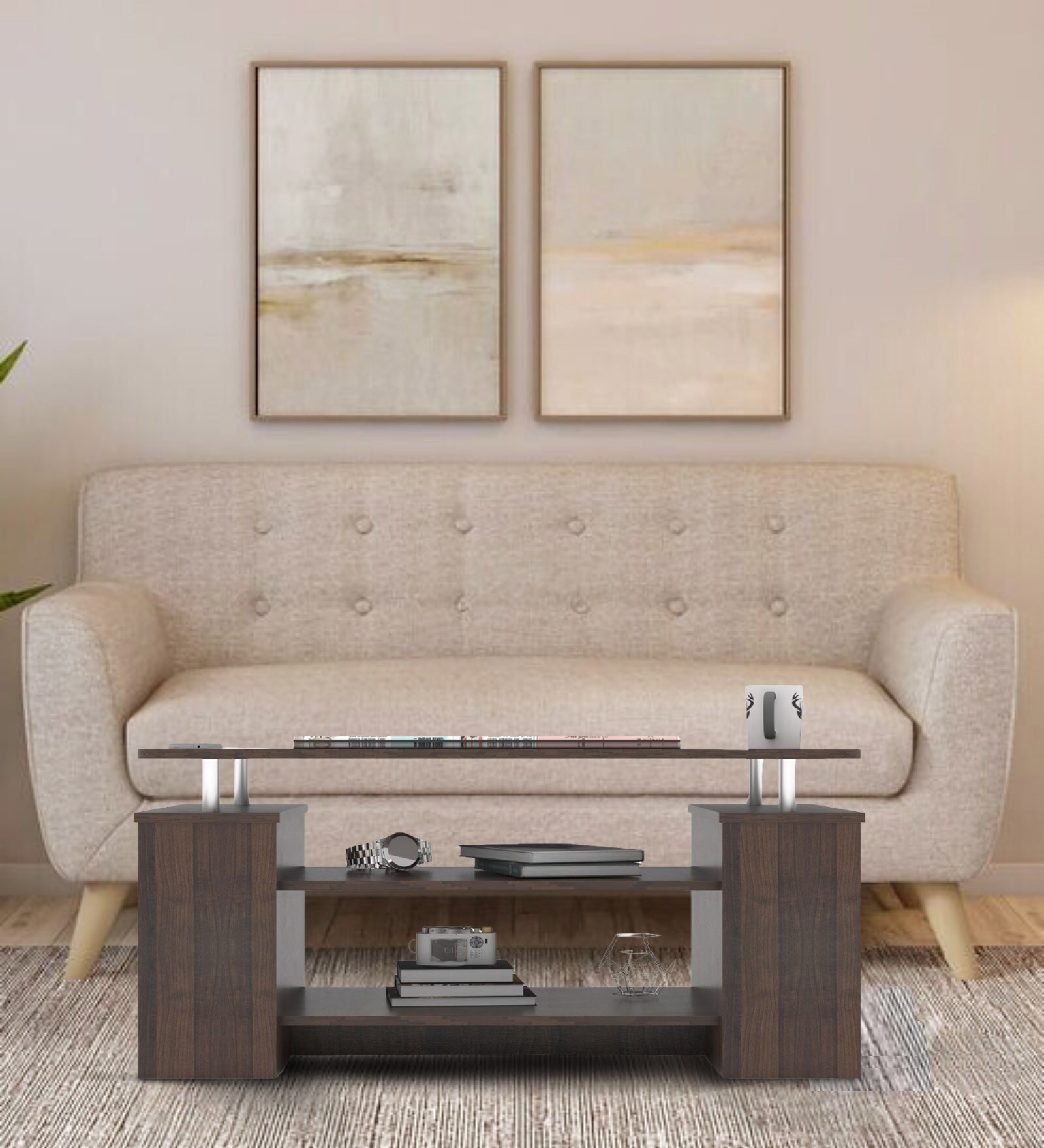 Buy Tara Coffee Table in Brown Finish at 29% OFF by Qwqbuy | Pepperfry