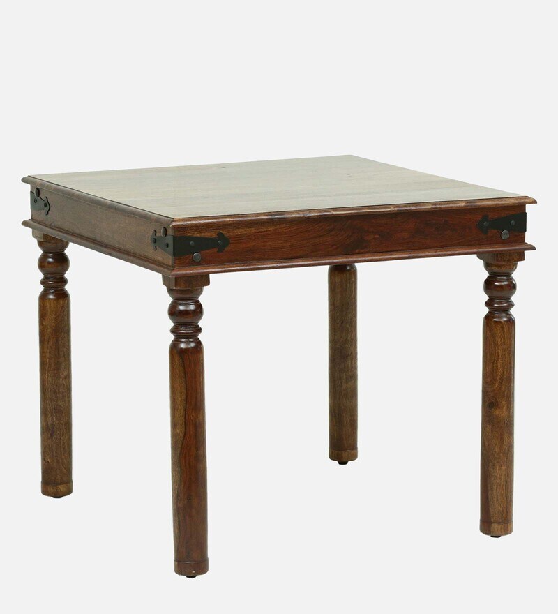 Buy Takhat Sheesham Wood 4 Seater Dining Table In Provincial Teak ...