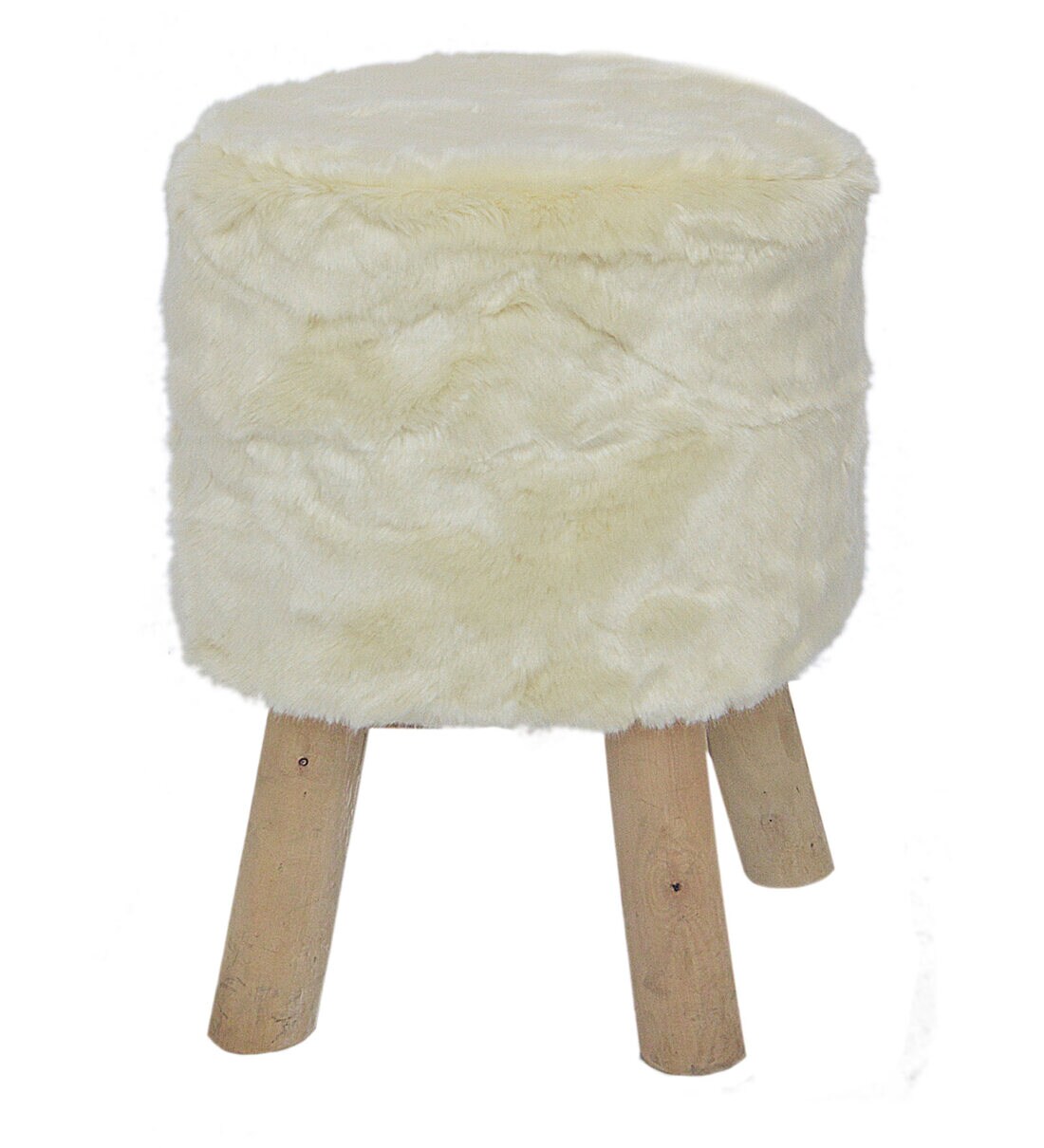 Buy Teviston Fabric Foot Stool in Cream Colour Online - Foot Stools ...