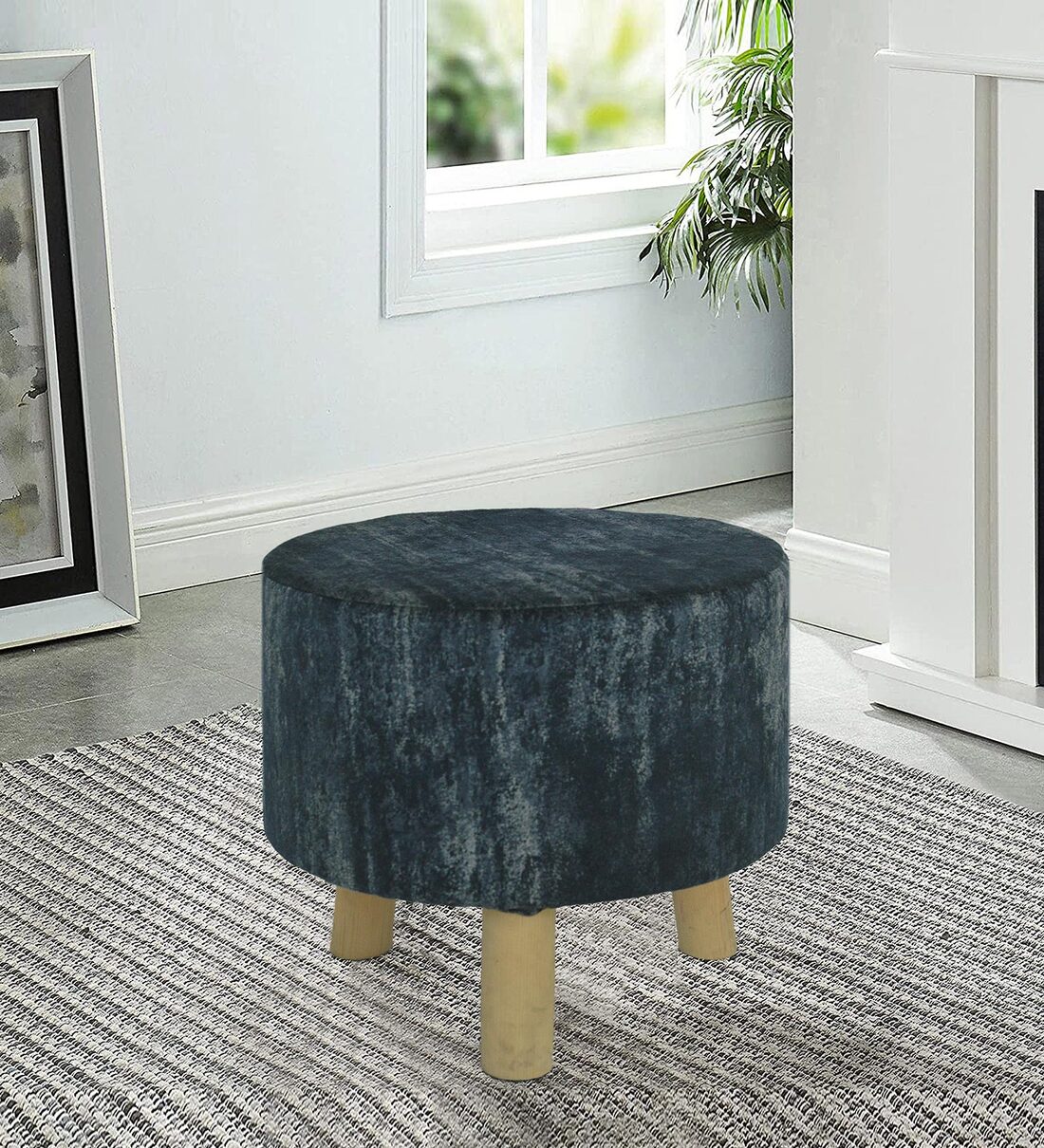 Buy Teviston Solid Wood Foot Stool in Grey Finish at 51% OFF by ...