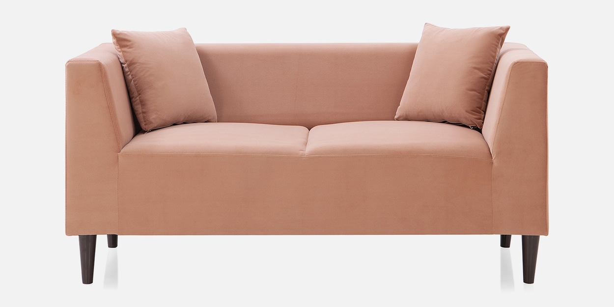 Buy Te-Amo Fabric 2 Seater Sofa in Apricot Peach Colour Online - Bucket ...