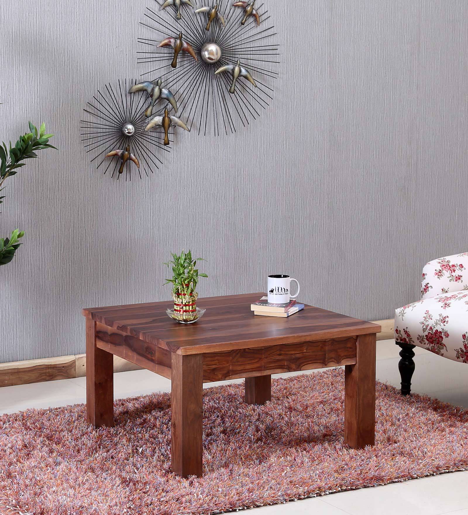 Buy Tesseract Sheesham Wood Coffee Table in Warm Walnut Finish at 1% ...
