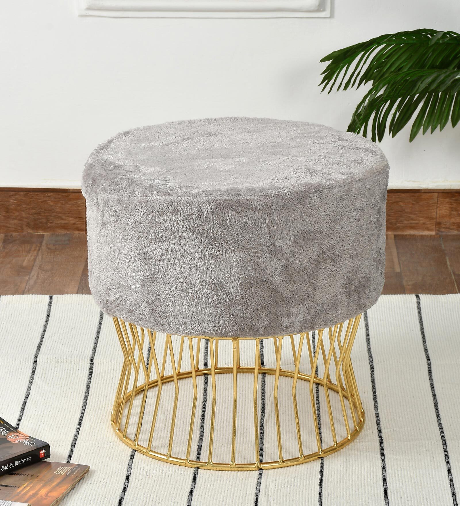 Buy Teviston Fabric Pouffe In Grey Colour at 63% OFF by COMFIDELITAS ...