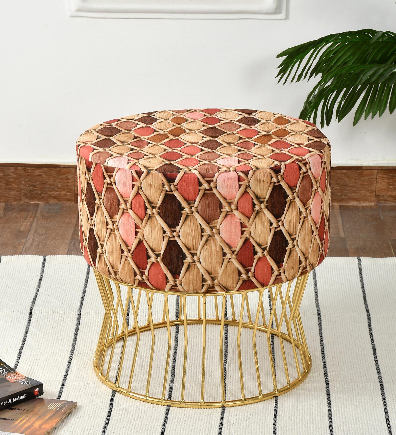 Buy Teviston Fabric Pouffe In Multi Colour at 63% OFF by COMFIDELITAS ...