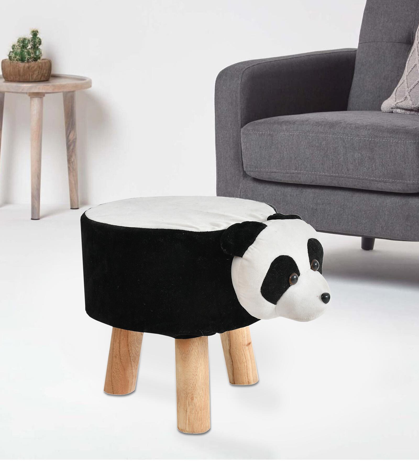 Buy Teviston Foot Solid Wood Kids Stool in Black Colour at 32% OFF by ...