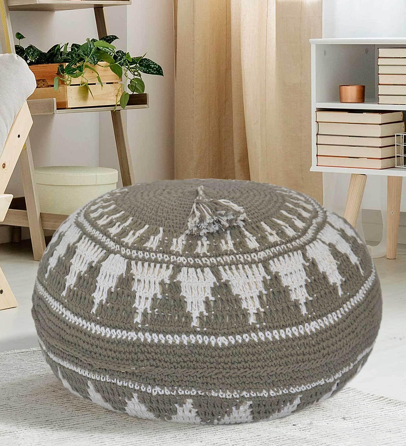Buy Teviston Pouffe In Brown Colour at 51% OFF by COMFIDELITAS | Pepperfry