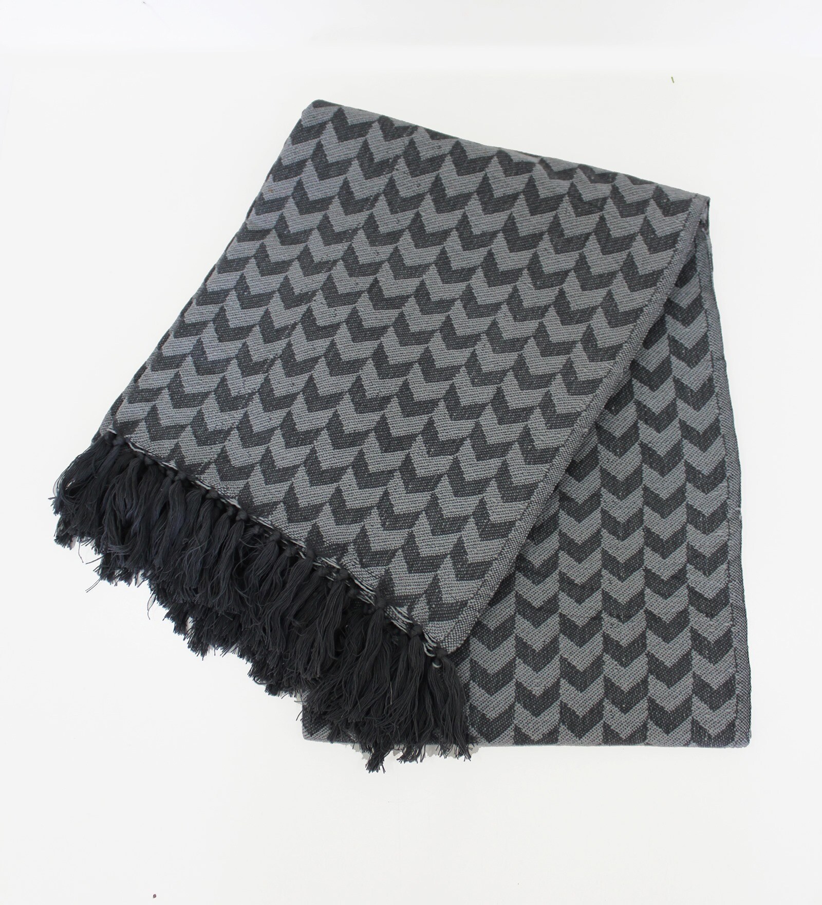 Buy Grey Cotton Throw by Tezerac Online - Throws - Throws - Furnishings ...