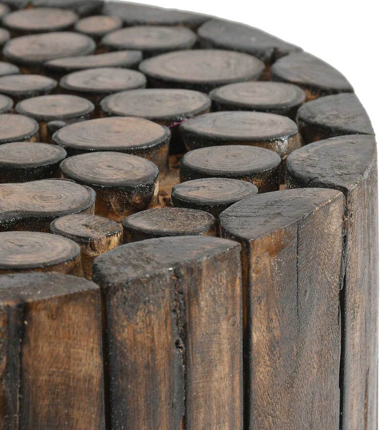 Buy Teviston Solid Wood Foot Stool in Brown Colour by COMFIDELITAS ...