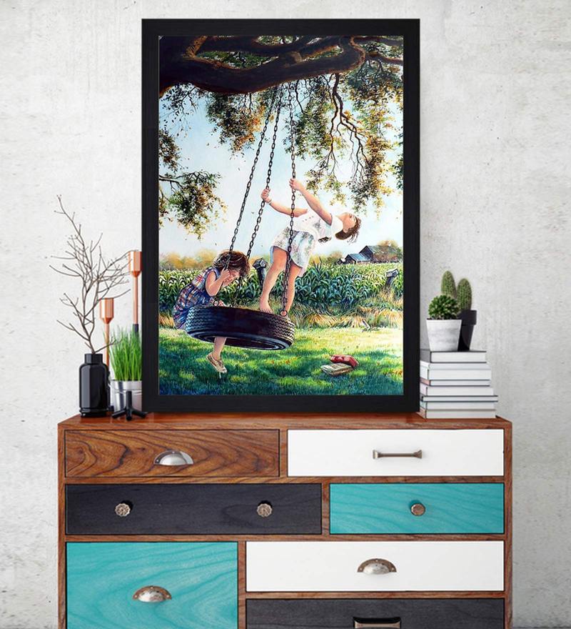 Buy Textured Calliope Green Textured Paper Framed People and Places Art ...