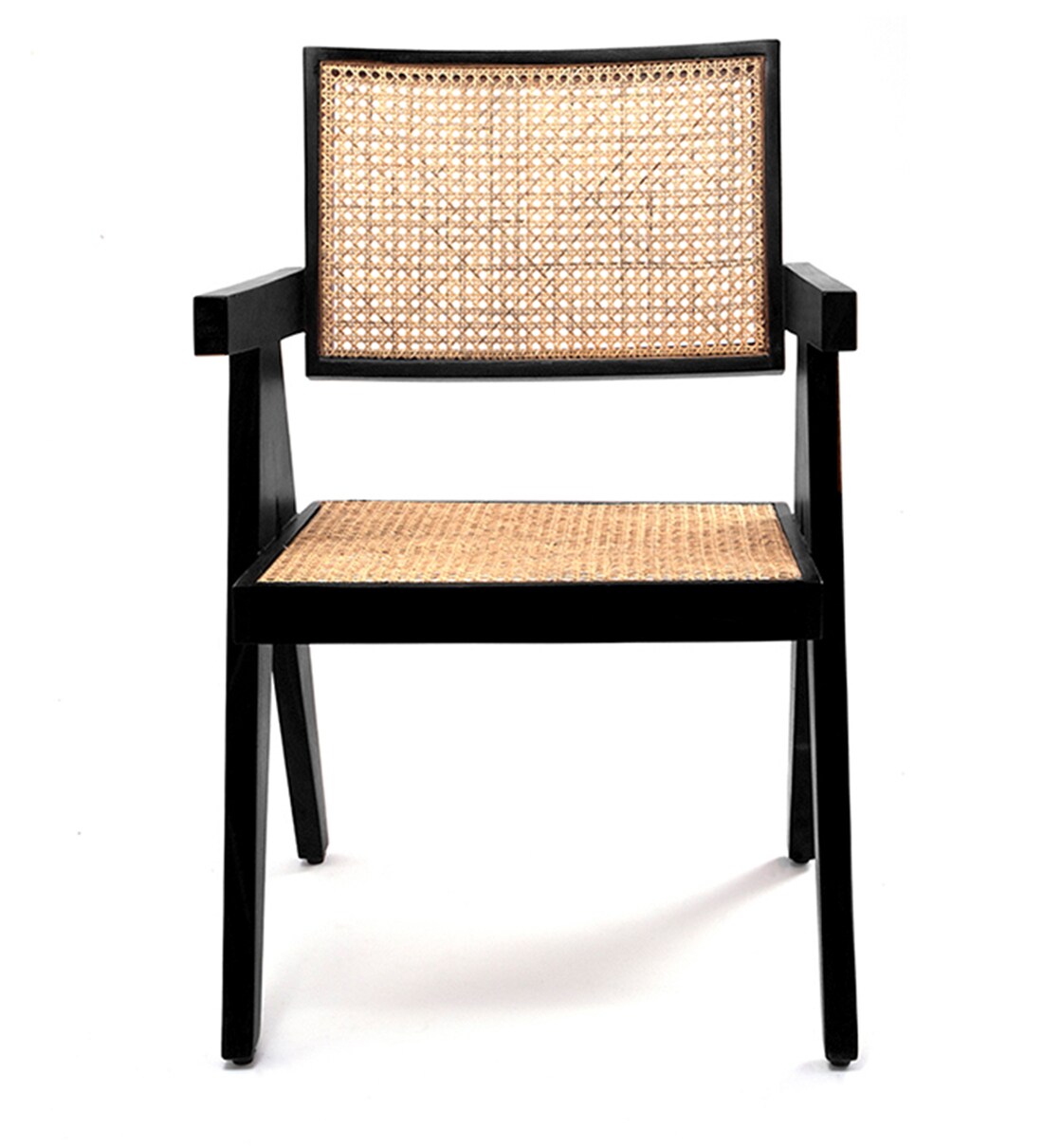 Buy London Solid Wood Arm Chair in Black Colour Online - Arm Chairs ...