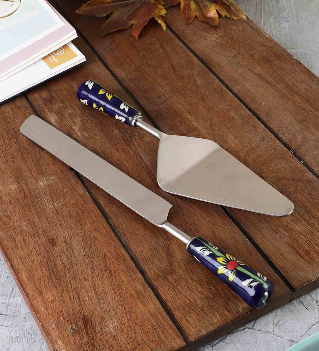 Buy The Gardenia Multicolour Stainless Steel (Set of 2) Cake Lifter ...