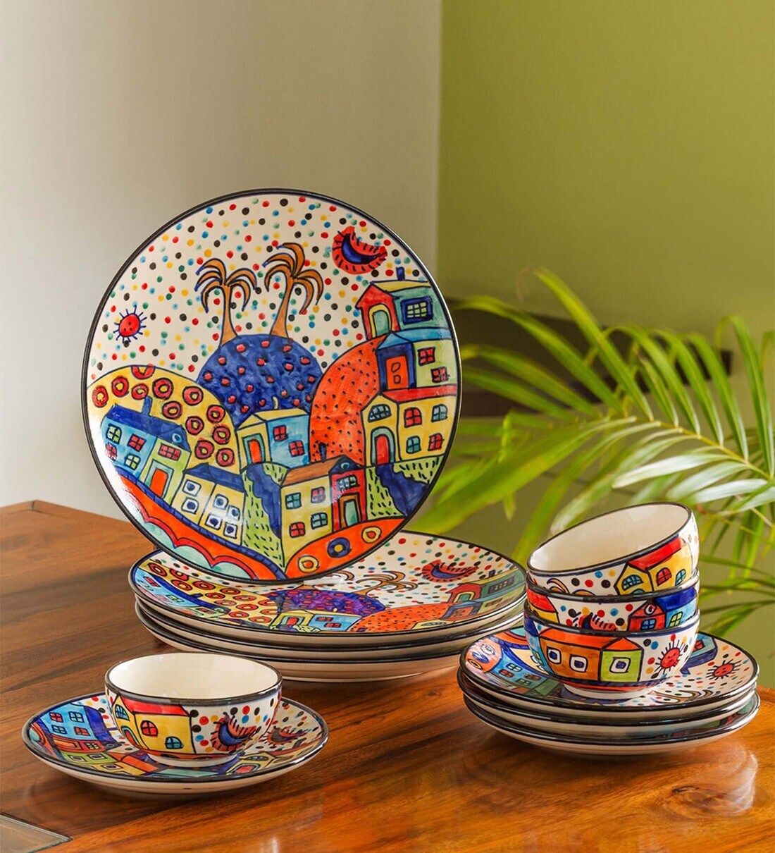 Buy The Hut 12 Pcs Multicolour Ceramic Dinnerware Set at 42% OFF by ...