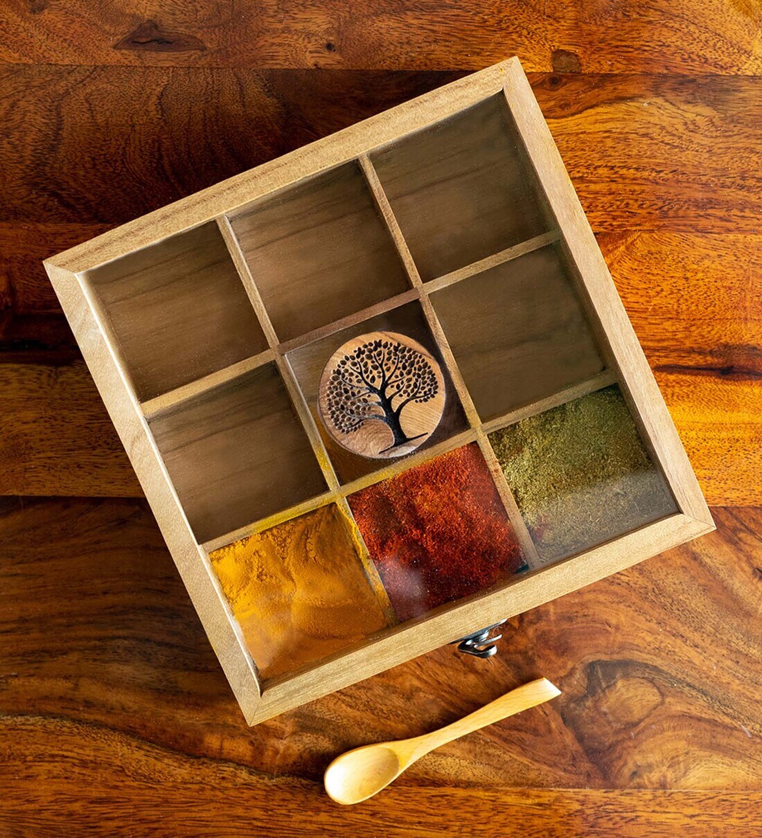 Buy The Spice Trove Brown Teak wood Spice Box at 35% OFF by ...