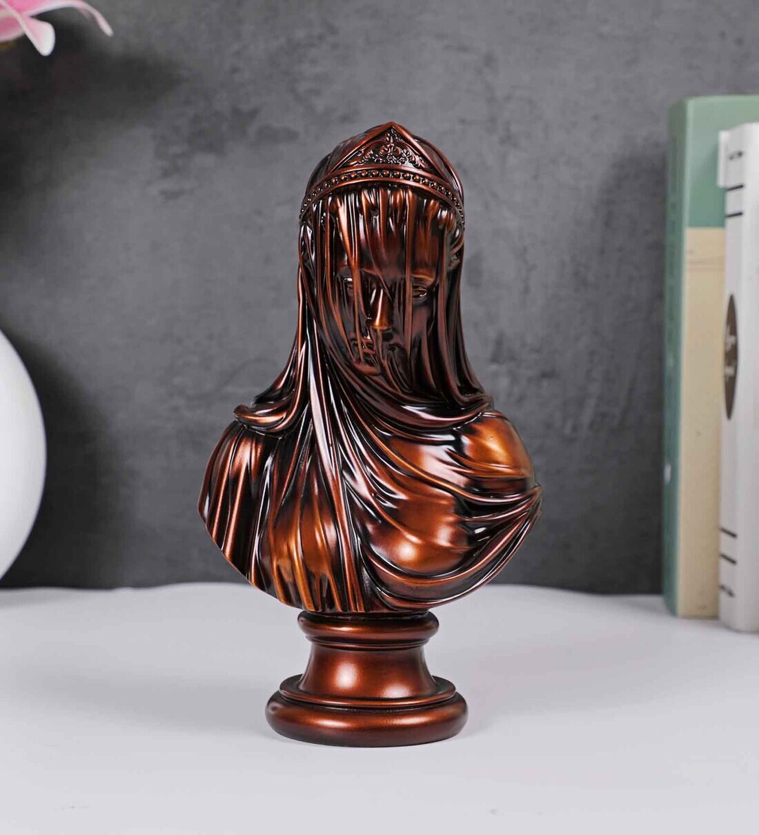 Buy The Veiled Maiden Pardanashin Brown Resin Human Figurines at 17% ...
