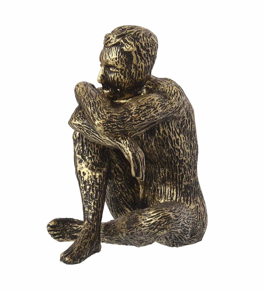 Buy Thinking Man Polyresin Human Figurine by eCraftIndia Online - Human ...