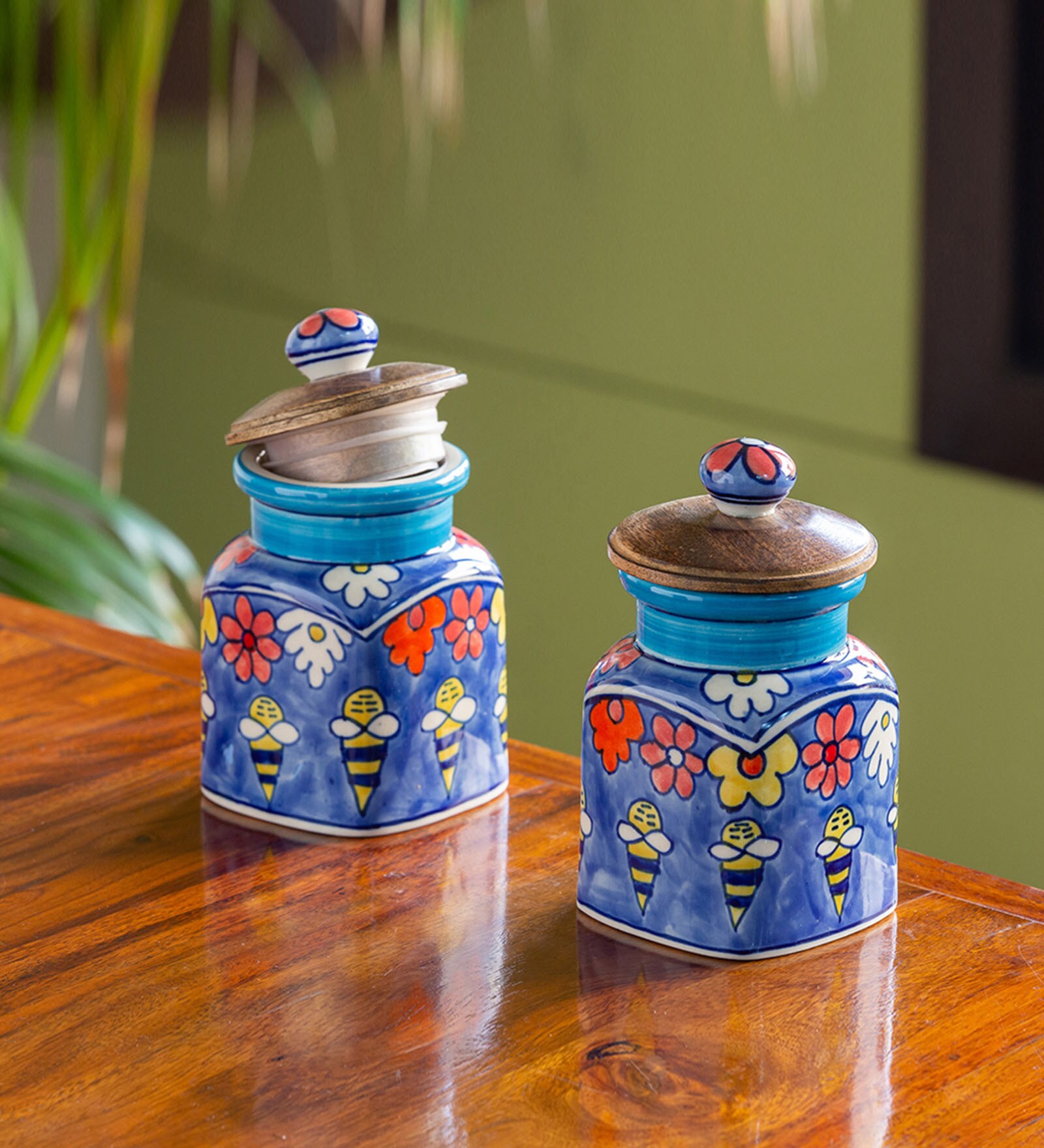 Buy The Bee Collective 270ml (Set of 2) Airtight Ceramic Multi-Purpose ...