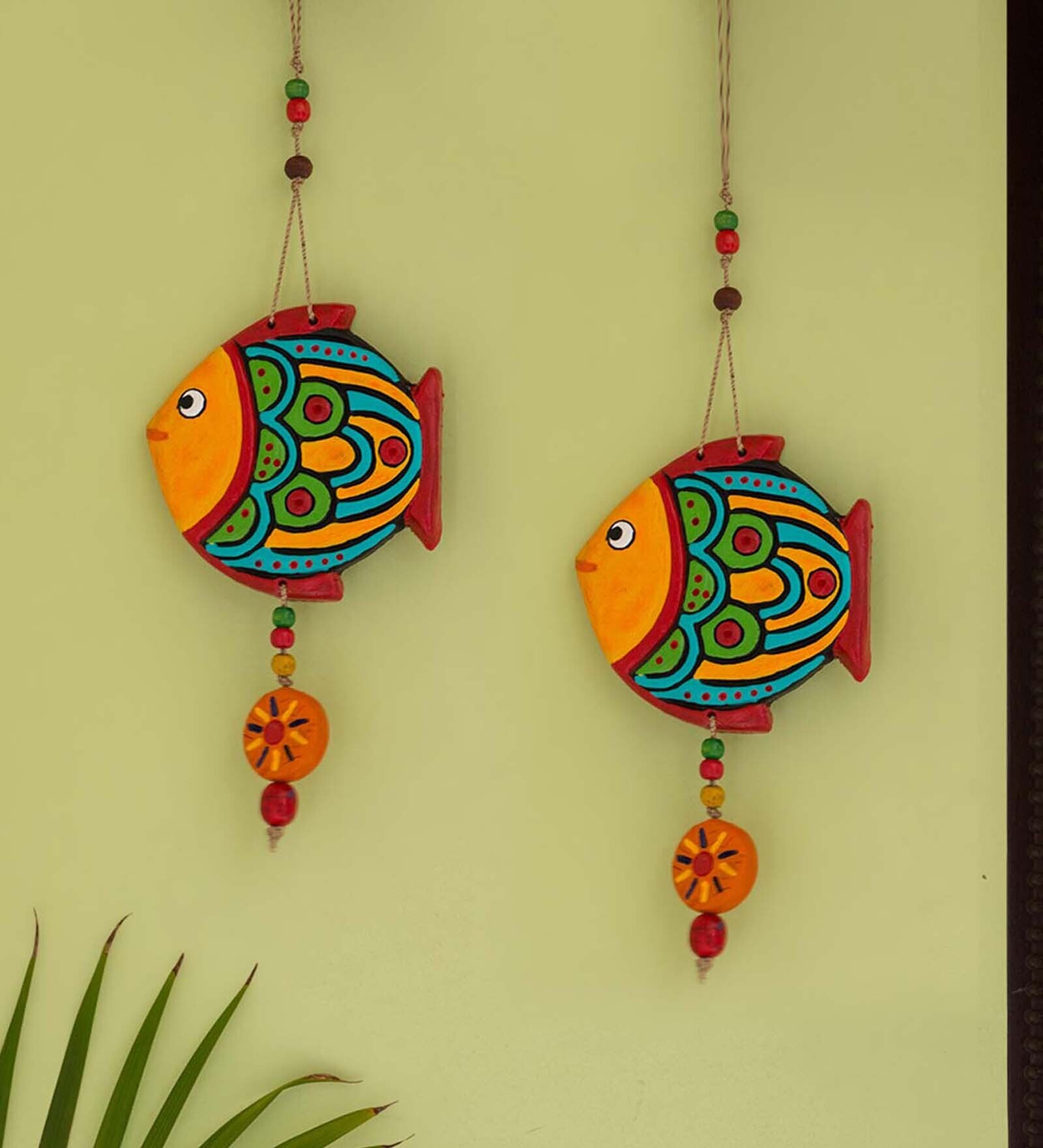 Buy The Fish Duo Handmade & Hand-painted Decorative Wall Hanging In ...
