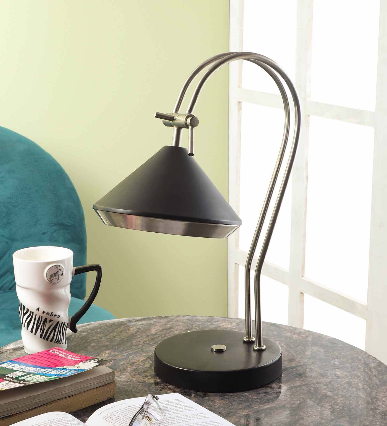 Buy Droplet Black Adjustable Study Lamp With Aluminium + Iron Base at ...