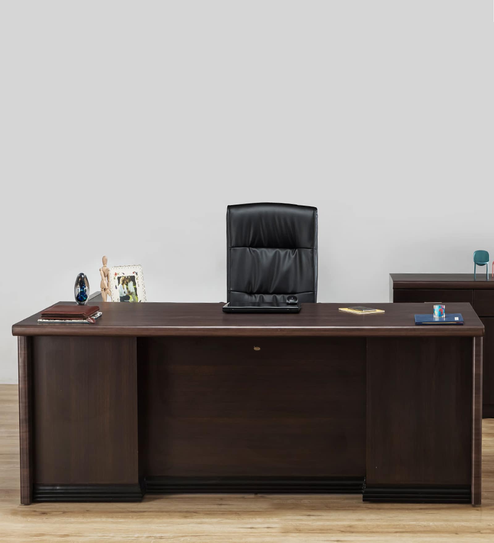 Buy Theon Director Desk with File Cabinets and Multipurpose Storage ...