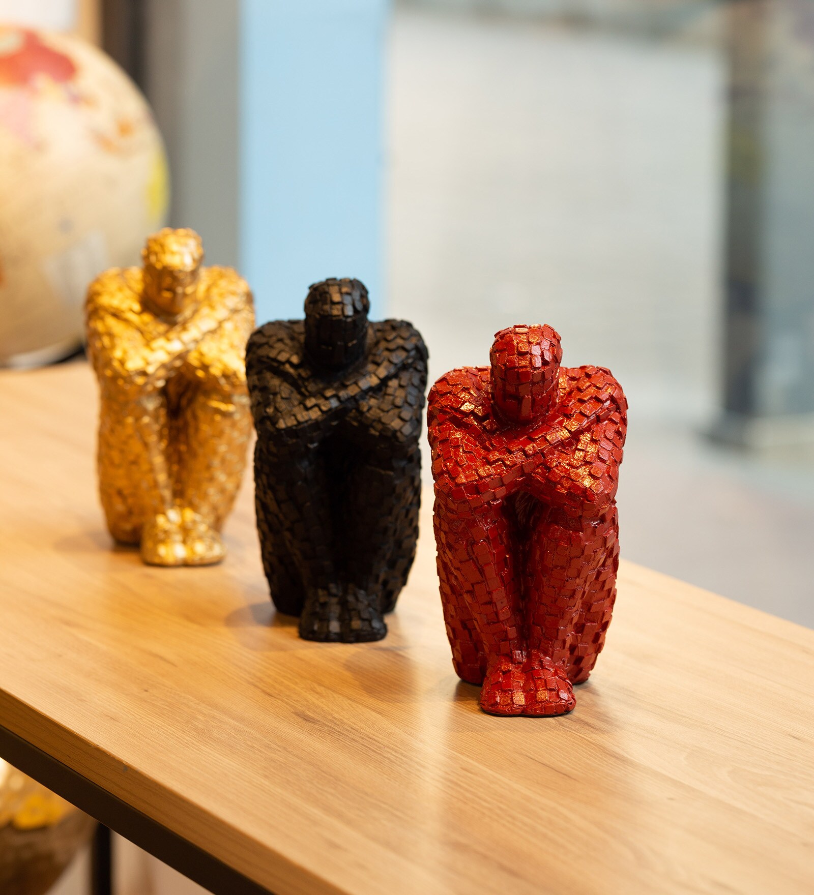 Buy Thinking Red Resin Showpiece at 11% OFF by Home4U | Pepperfry