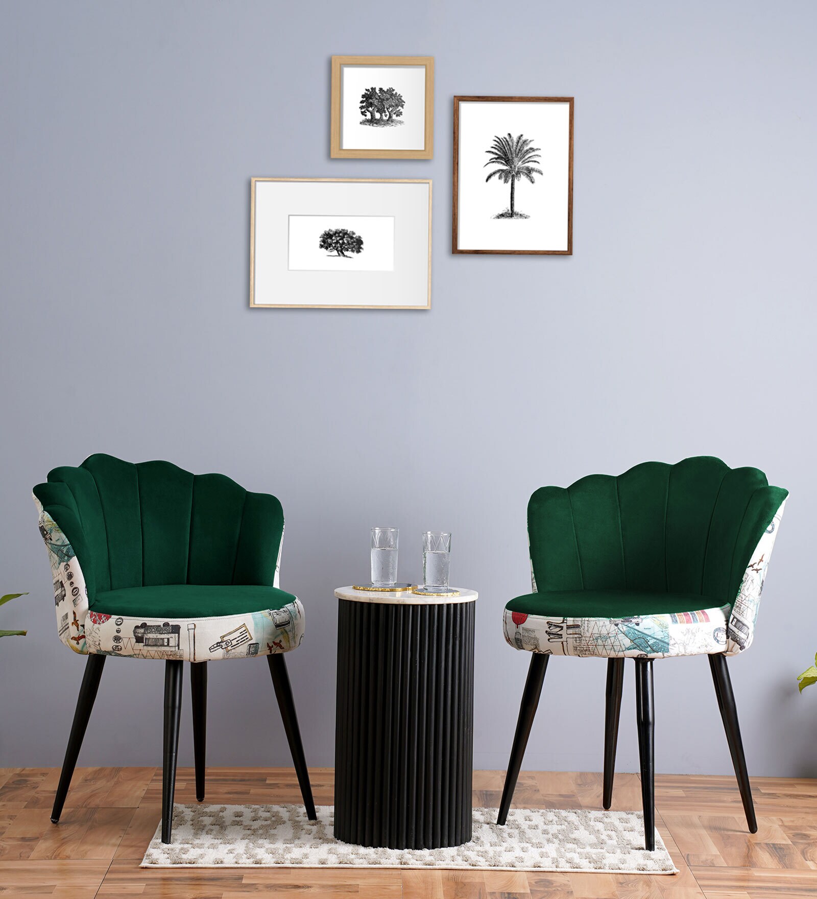 Buy Thuri Velvet Coffee Table Set in Multicolour Colour at 38% OFF by ...