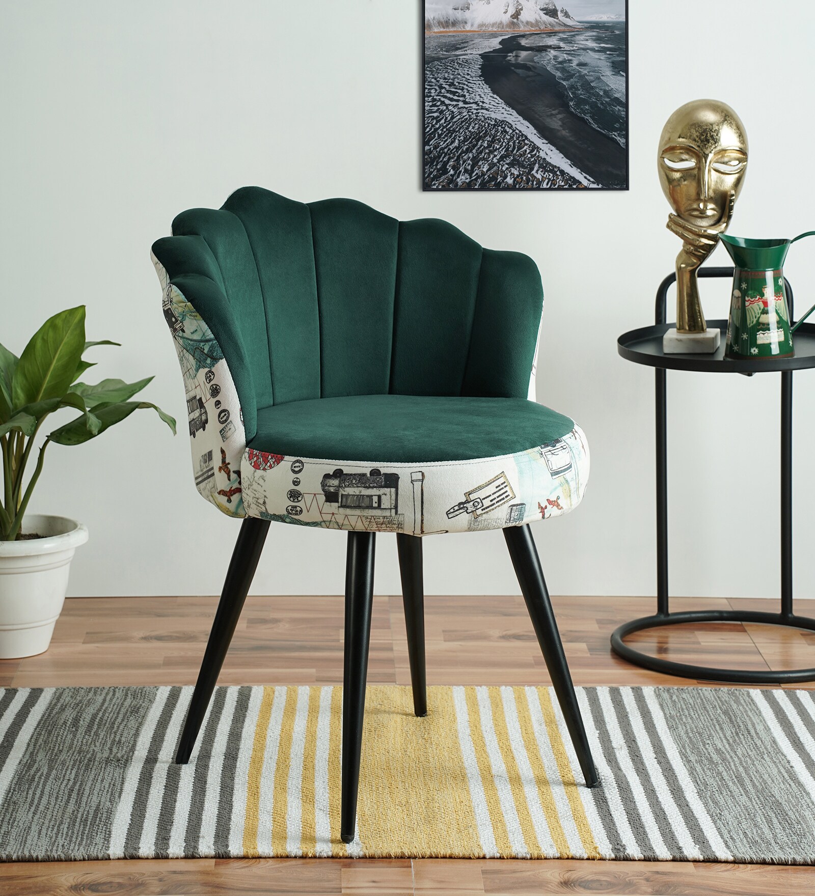 Buy Thuri Velvet Dining Chair in Multicolour at 11% OFF by Suhaavi ...