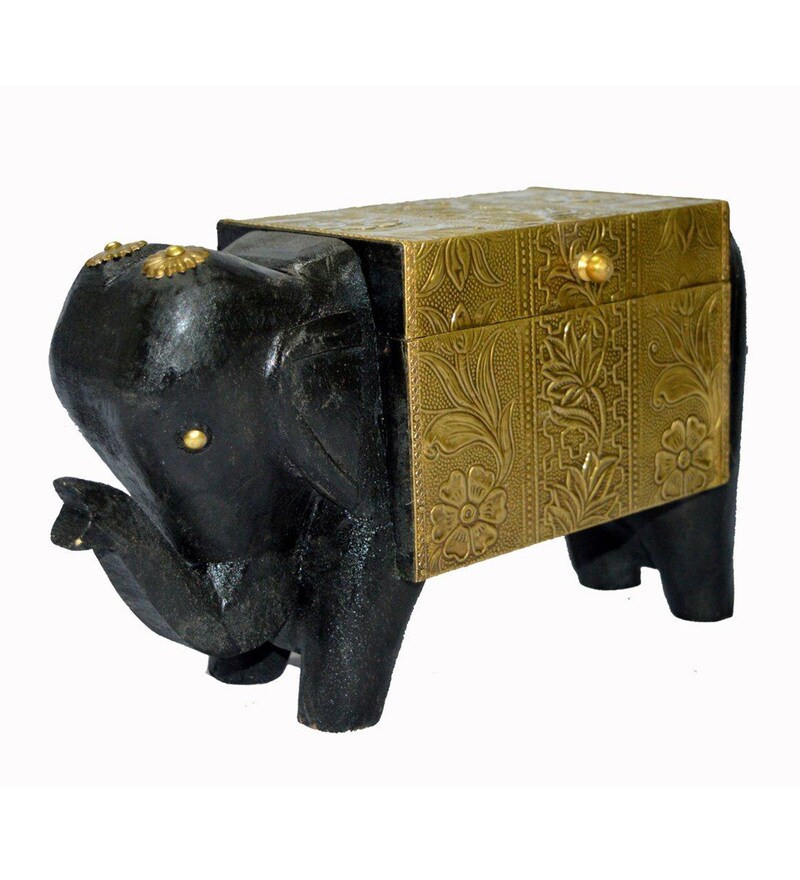 Buy Multicolour Solid Wood Showpiece by The Shopy Online - Wood ...