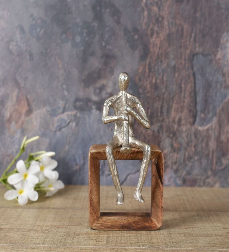 Buy The Trumpet Musician Brown Aluminium & Wood Figurine by Citilites ...